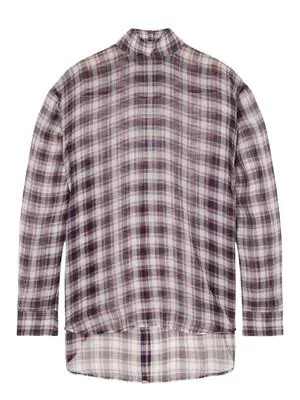 Tibi Checked Cotton And Silk-blend Shirt - No