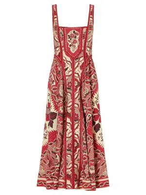 ALEMAIS Kenny Floral-print Crepe Midi Dress - No