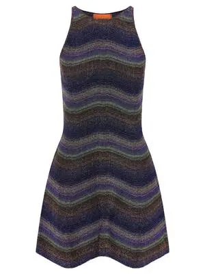 Missoni Metallic Striped Crochet-knit Mini Dress - No