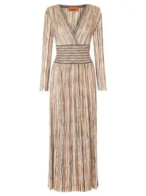Missoni Sequin-embellished Striped Metallic Crochet-knit Midi Dress - No