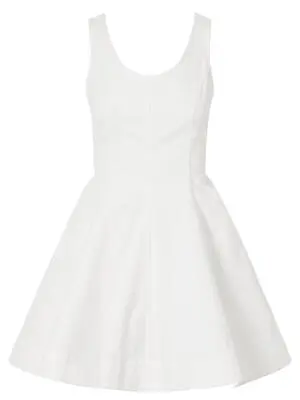 Brandon Maxwell Poppy Cotton-poplin Mini Dress - No