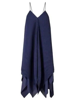 J.W.ANDERSON Tiered Asymmetric Pleated Crepe De Chine Mini Dress - No