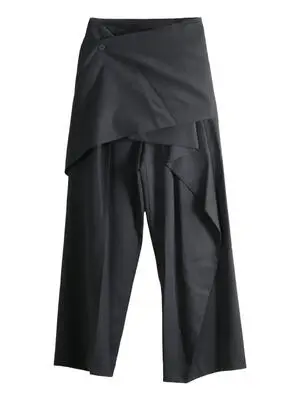 Issey Miyake High-waisted Casual Trousers Black