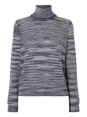MISSONI Striped Cashmere And Wool-blend Turtleneck Sweater