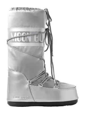 Moon Boot Metallic Shell And PVC Snow Boots No