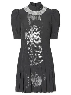 Alessandra Rich Chine Mini Dress - Black