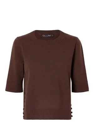 Oscar De La Renta Button-detailed Wool Sweater - No