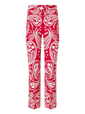 HIGH SPORT Jacquard Flared Pants - No