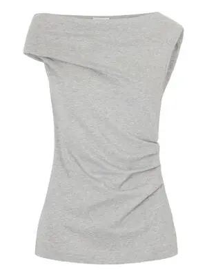 Dries Van Noten One-shoulder Blouse Gray
