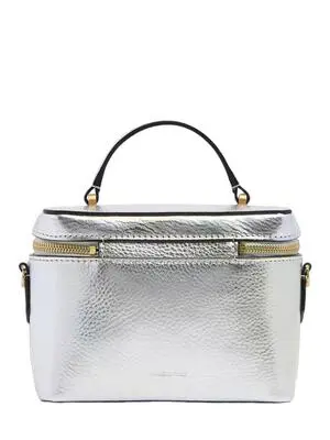 THE BRIDGE Leather Shoulder Bag - Silver