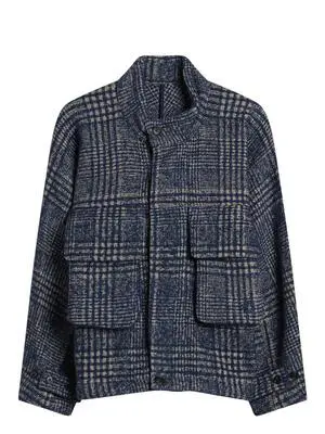 GANDER Wool Peveril Jacket - Blue Check