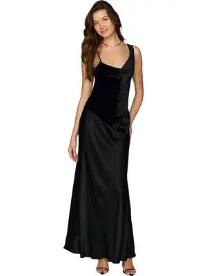 BHLDN Velvet Sat Maxi Dress