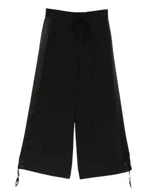 CYNTHIA ROWLEY Satin-stripe Drawstring Trousers