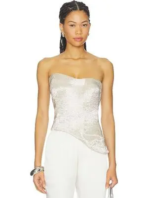 MAY MASHIAH Emma Corset In Grey - Silver