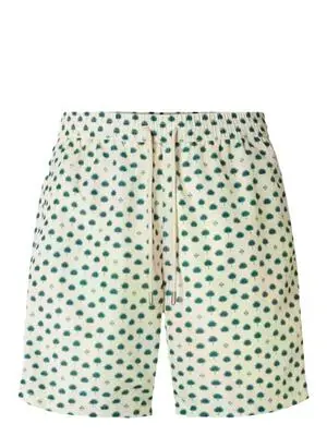 JACOB COHЁN Palm-tree-print Swim Shorts - Neutrals