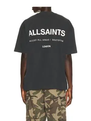ALLSAINTS Backstage Short Sleeve Tee In Grey - Carter Grey