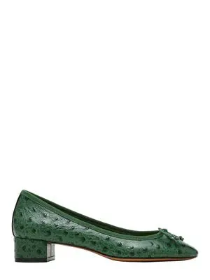 Steve Madden Steffi Ostrich Block Heels Green