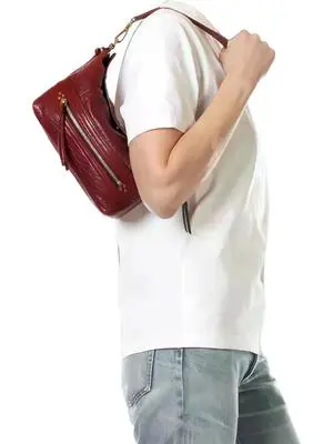 JÉRÔME DREYFUSS Small Lucky Leather Shoulder Bag