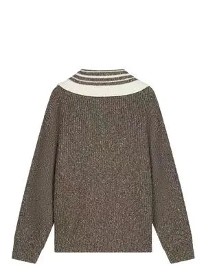 Filling Pieces Chunky-knit Quarter-zip Sweater - Brown