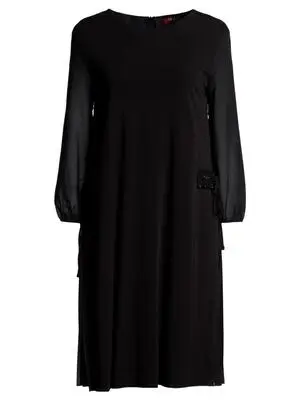 Max Mara Solid-color Long-sleeve Dress - Black