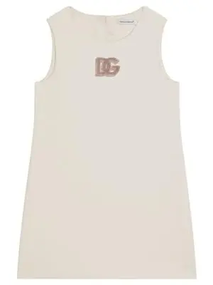 Dolce & Gabbana Logo-embroidered Sleeveless Dress - Pink