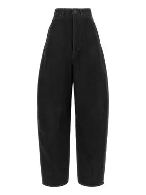 Balenciaga Balenciaga Women Barrel Leg Jeans Black