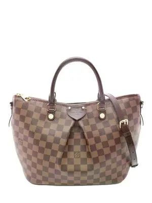 LOUIS VUITTON 2017 Damier Ebene Siena Mm Satchel - Brown