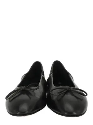 POMME D´OR Giorgia 0450 Bow-detail Leather Ballet Flats - Black