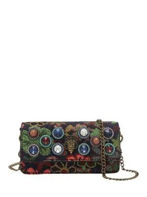 Kurt Geiger Shoreditch Mini Bag With Floral Embroidery And Rhinestones - Multicolor