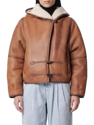 Isabel Marant Étoile Amiel Short Shearling Coat With Toggle Fastening - Brown