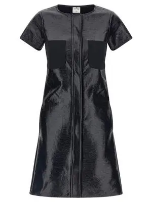 COURREGES 2-pocket Vinyl' Dress - Blue