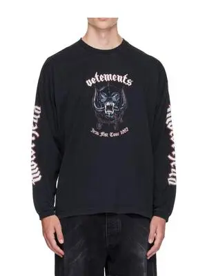 Vetements X Motörhead Collaboration Long-sleeve T-shirt - Water-washed Black