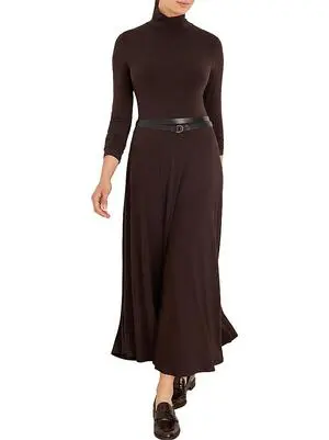 NIC+ZOE Victoria High Neck Belted Dress - Java