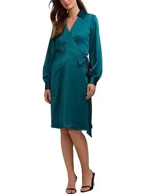 Foxcroft Valentina Seamed Wrap Dress - Emerald