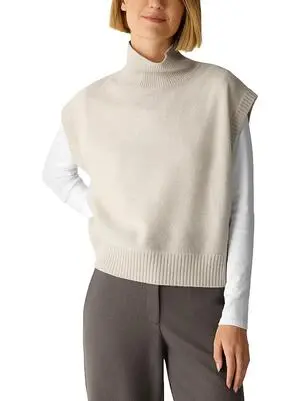 Eileen Fisher Felted Wool Turtleneck Sweater - Plaster