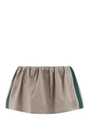 Miu Miu Old Twill Skirt - Gray
