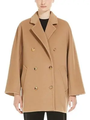 Max Mara Rebus Double Breasted Coat Camel