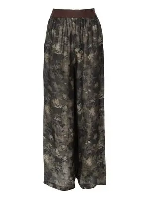 UMA WANG Pantalone Ampio In Viscosa E Cupro
