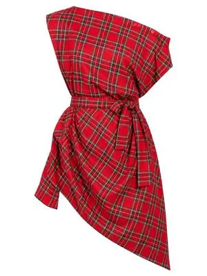 STUART TREVOR Pirate Dress – Tartan - Red