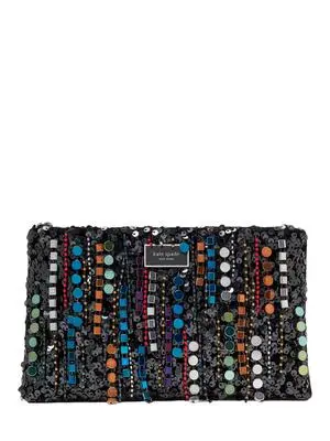 Kate Spade New York Nova Fringe Embellished Clutch - Multi