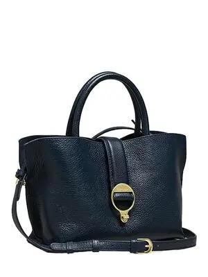 Barbour Alder Mi Leather Tote Bag Navy