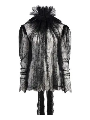 KHAITE Bonnie Top In Black Lace