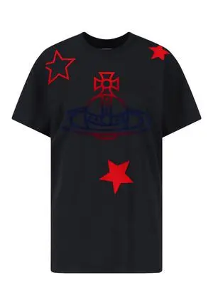 VIVIENNE WESTWOOD Vivienne Westwood Graphic Oversized T-Shirt Dress Black