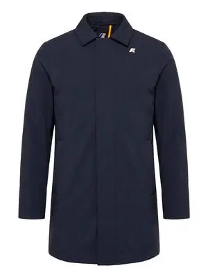 K-WAY Long Hooded Coat - Blue Depth
