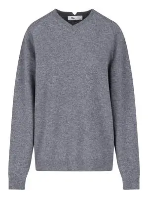 Sibel Saral V-neck Wool Sweater - Grey