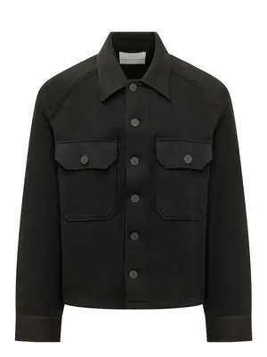 Studio Nicholson Slim Fit Overshirt - Black