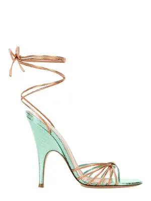 GIANVITO ROSSI Gianvito Rossi Two-Tone Leather 11 Cm Heel Sandals