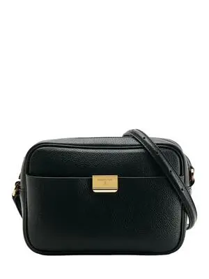 Patrizia Pepe Pebbled Leather Crossbody Bag - Nero