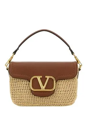 VALENTINO Valentino Garavani Raffia Alltime Mini Shoulder Handbag