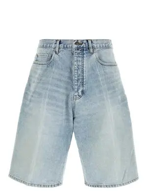 Balenciaga Denim Bermuda Shorts - Blue